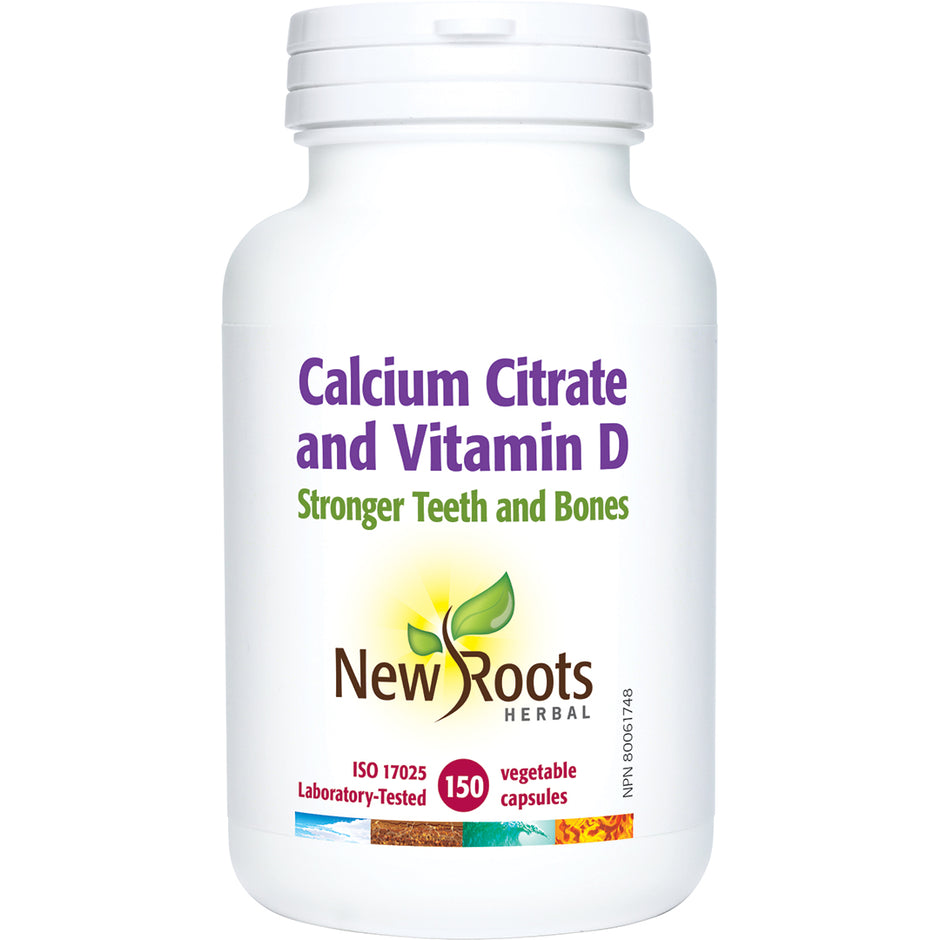 NEW ROOTS CALCIUM CITRATE AND VITAMIN D 150caps, 628747103190 ...