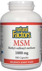NATURAL FACTORS MSM 1000mg 180caps, 627765026535 – Finlandia Natural ...